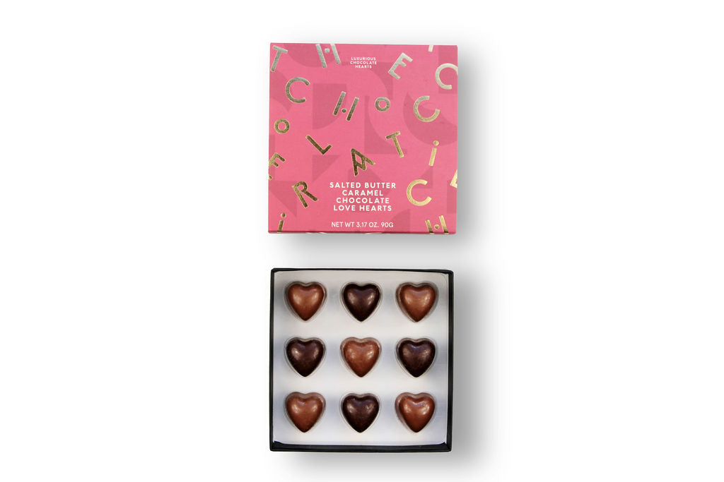 Salted Butter Caramel Chocolate Love Hearts | Twiggies